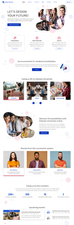 Edwiser RemUI Demo: University Homepage 1 | Edwiser RemUI Demo